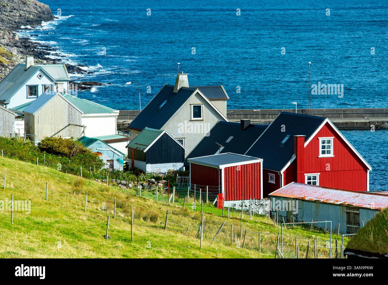 Town of Sandvik - Faroe Islands Stock Photo - Alamy