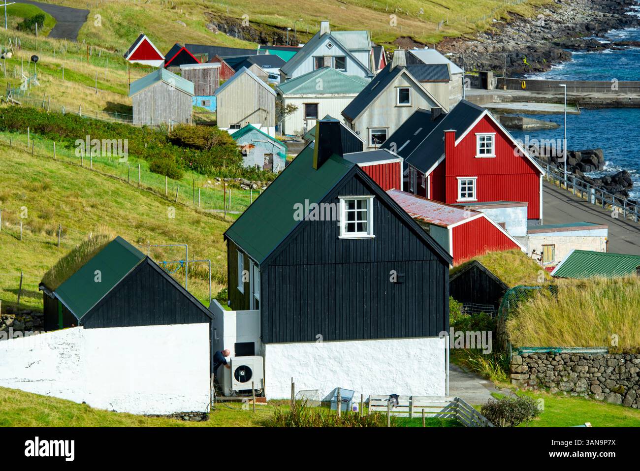 Town of Sandvik - Faroe Islands Stock Photo - Alamy