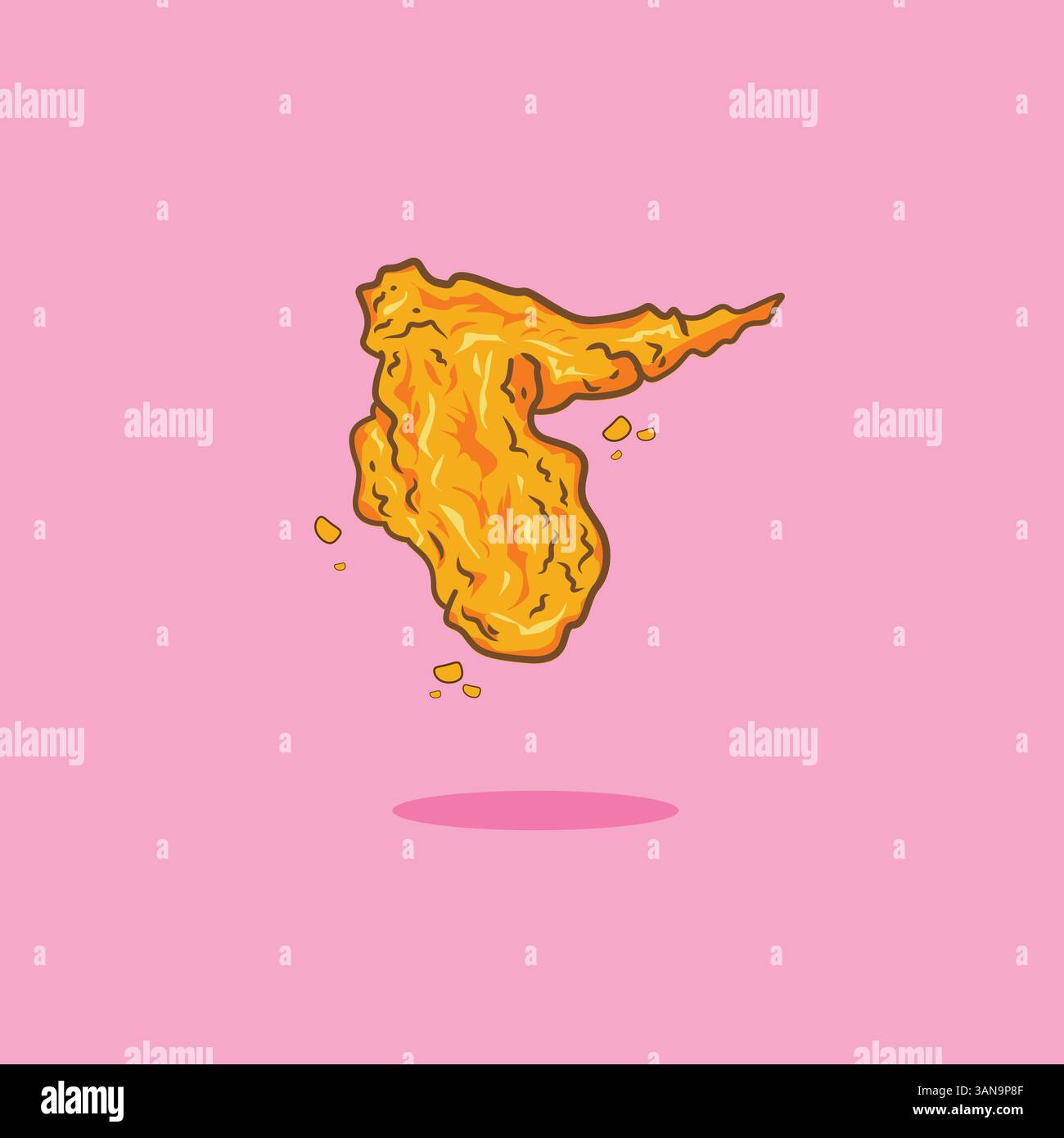 fried chicken wing vector illustration cartoon Stock Vector Image & Art ...
