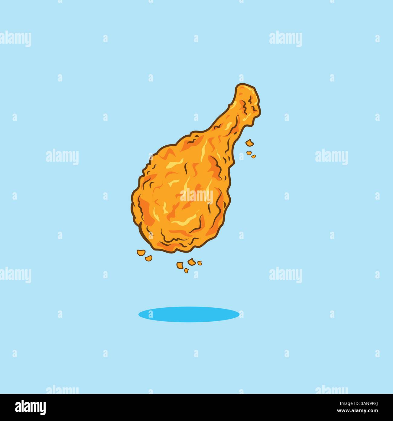 Fried chicken vector cartoon illustration Stock Vector Image & Art - Alamy