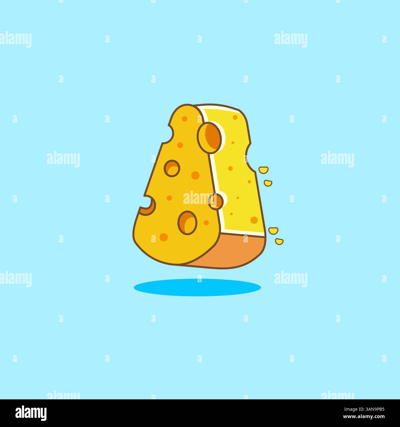 Vector illustration pf cheese cartoon style Stock Vector Image & Art ...