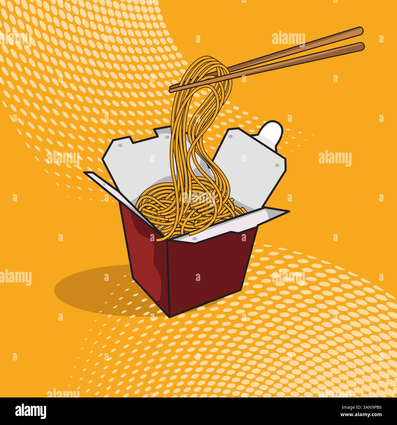 Vegetarian asian noodle soup Stock Vector Images - Alamy