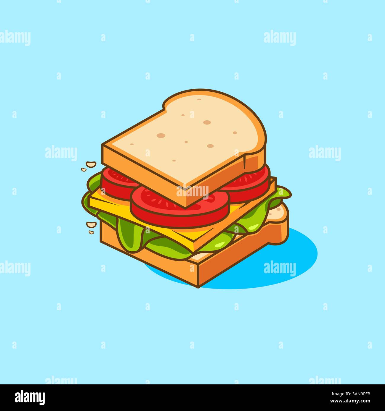 Sandwich illustration cartoon design vector Stock Vector Image & Art ...