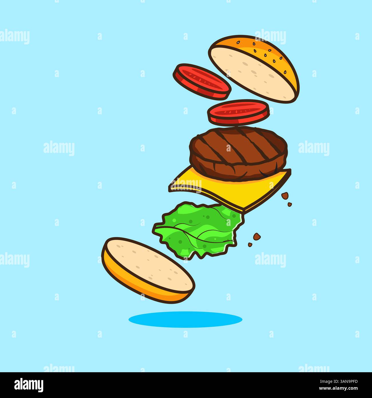 Hamburger parts hi-res stock photography and images - Alamy