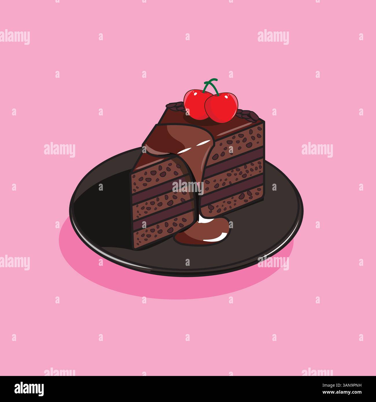 Cream cake side view Stock Vector Images - Alamy