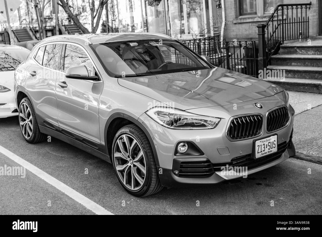 New York City, USA - April 08, 2024: 2018 BMW X2 sDrive28i SUV car ...