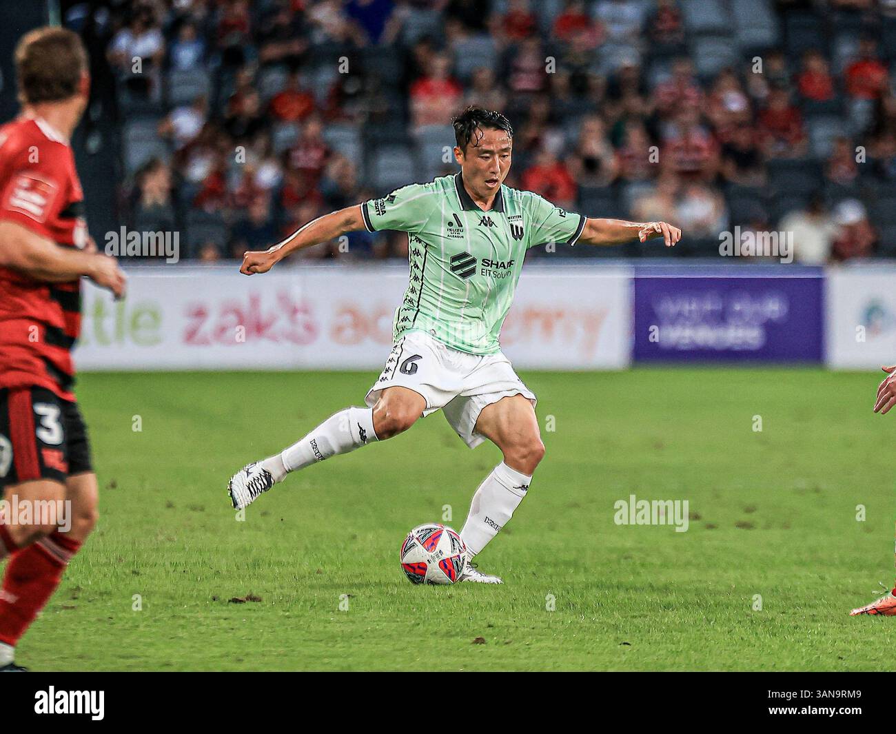 Paramatta, Australia. 13th Apr, 2025. Tomoki Imai†(M) of Western United ...