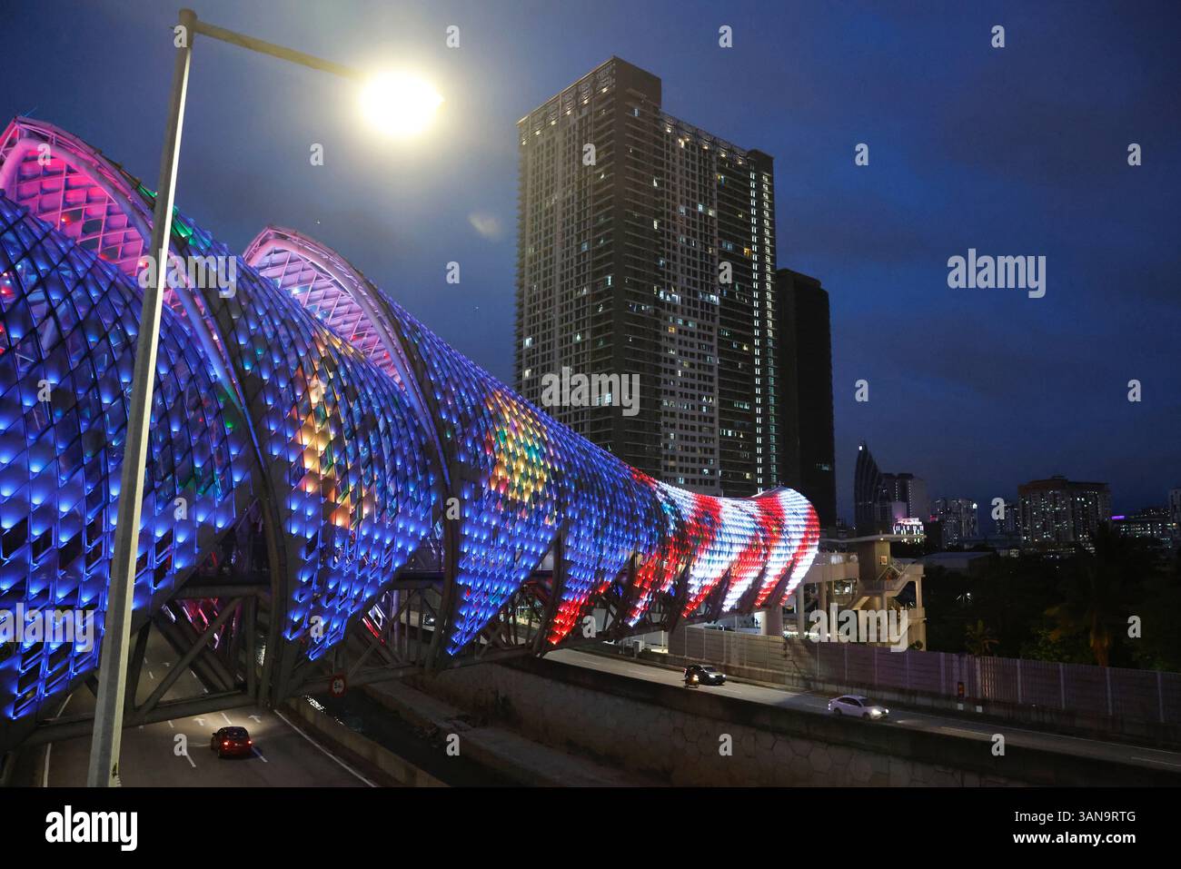 Kuala Lumpur, Malaysia.13th April 2025. The Saloma Link, a 69 metres ...