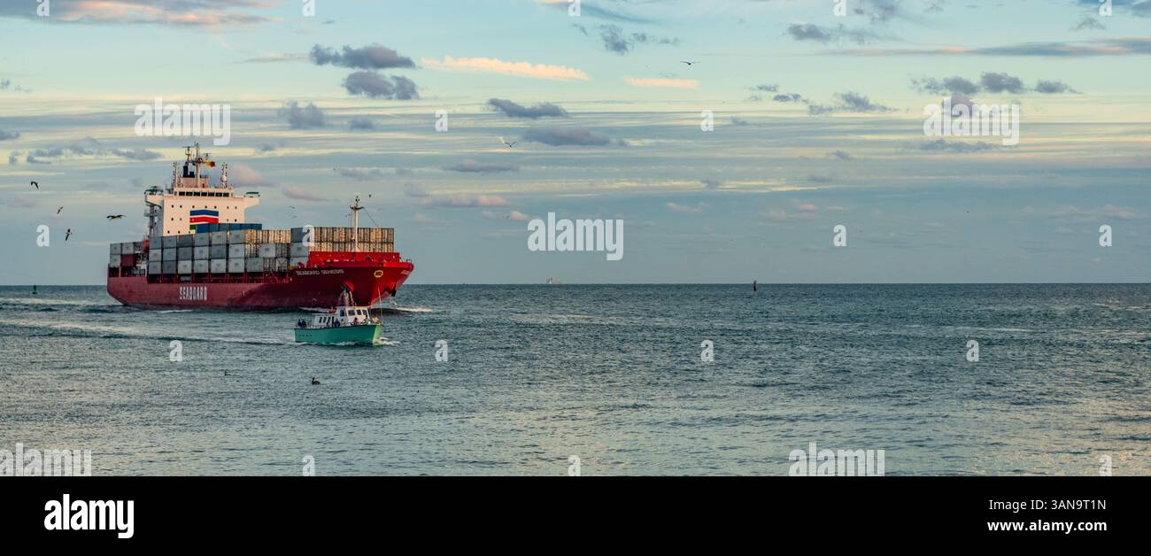 Miami, Florida, USA - January 03, 2025: Cargo ship Seaboard Genesis ...