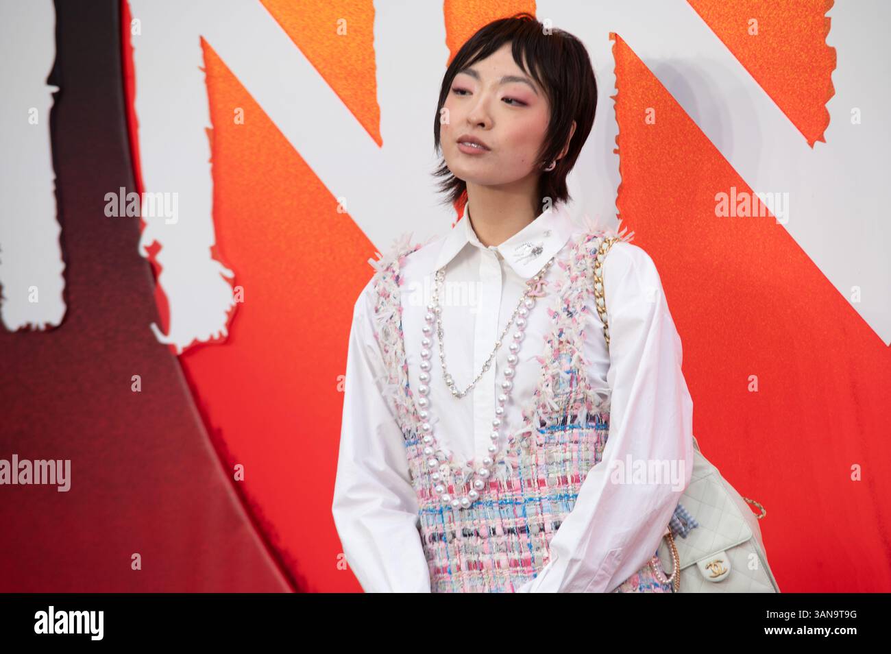 London, United Kingdom. 14th April 2025. Patricia Zhou on the red ...