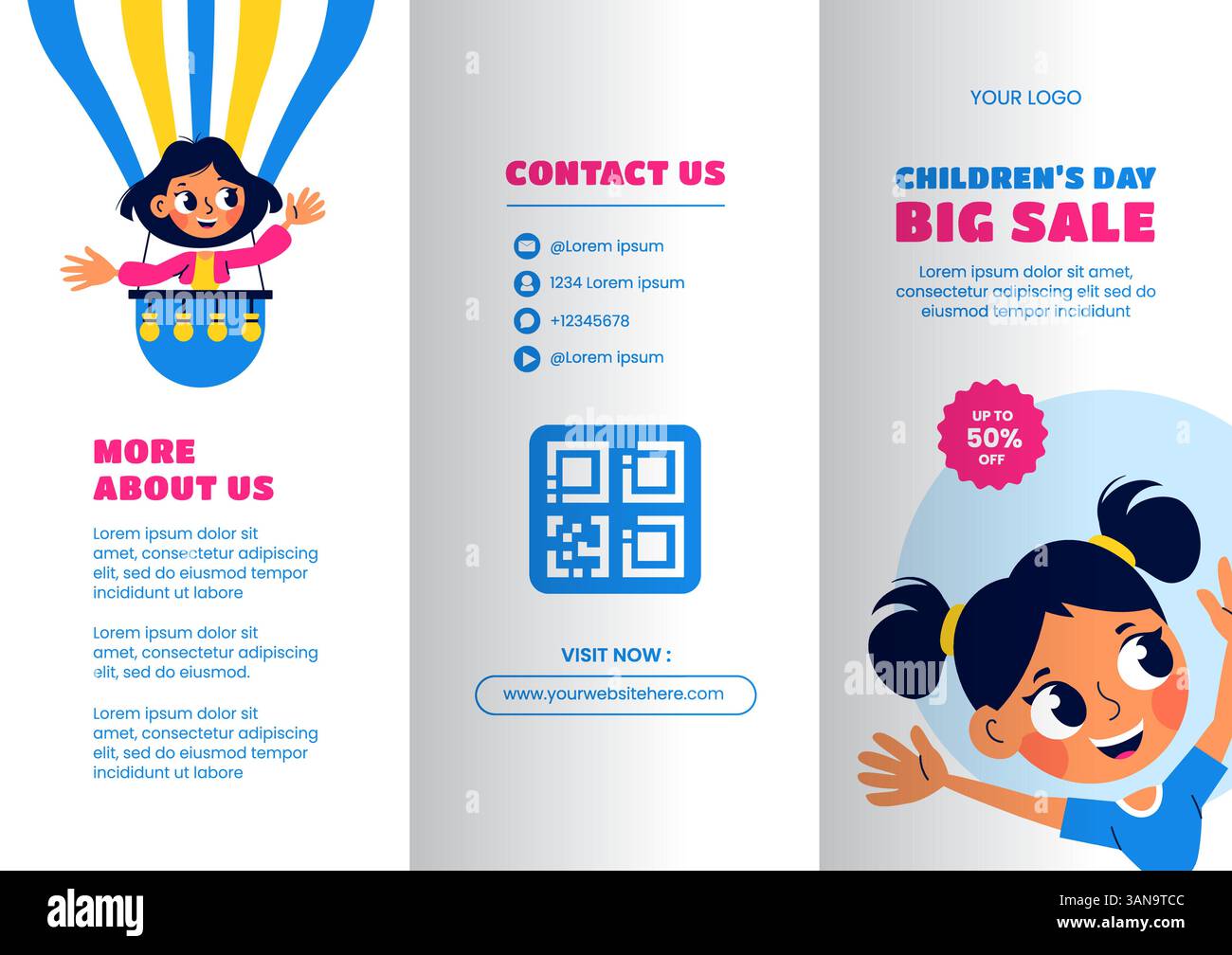 Social Media Brochure Template for Celebrating International Children's ...
