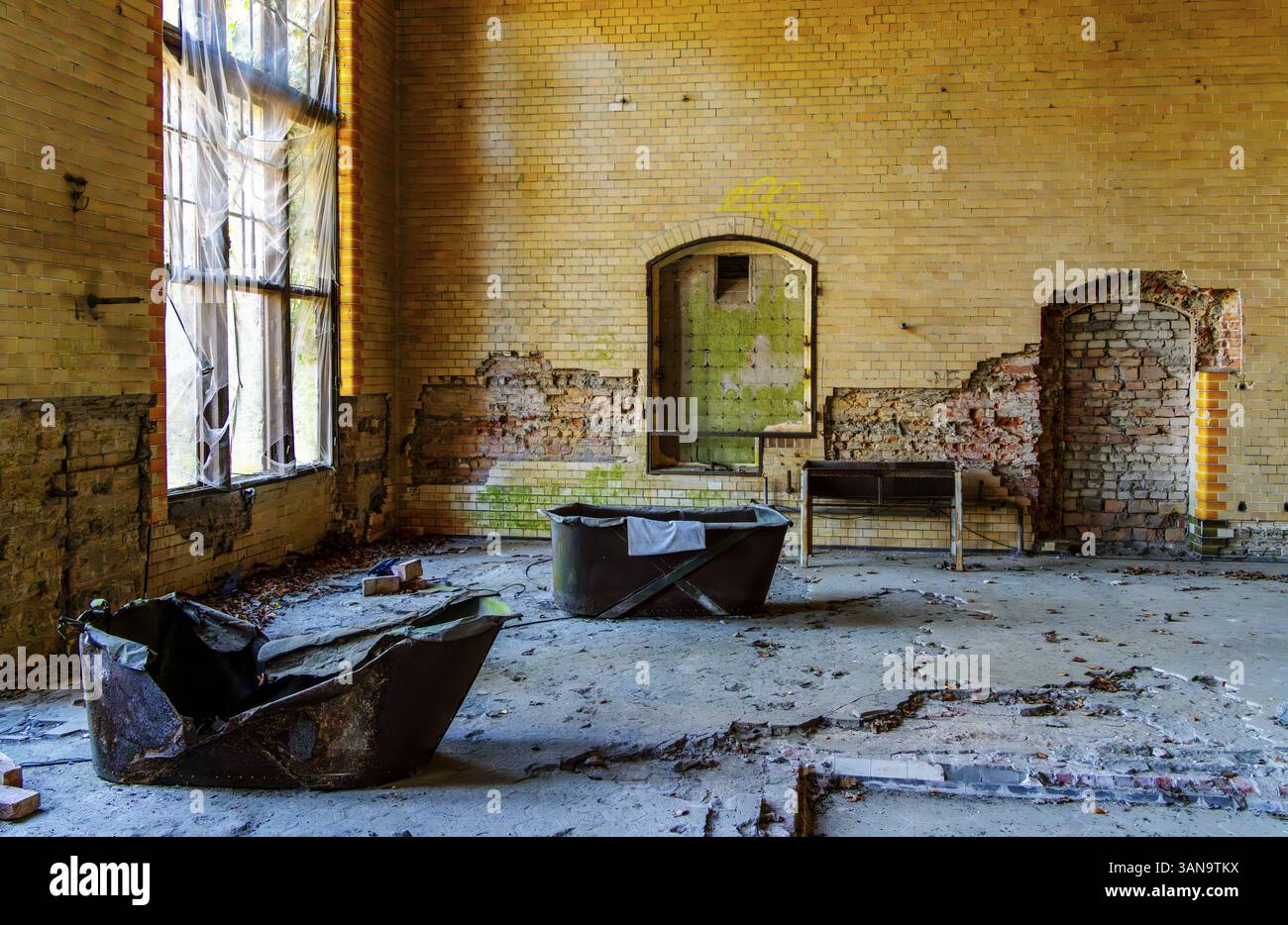 Interior view, former Alpine house on the historic site of the ...