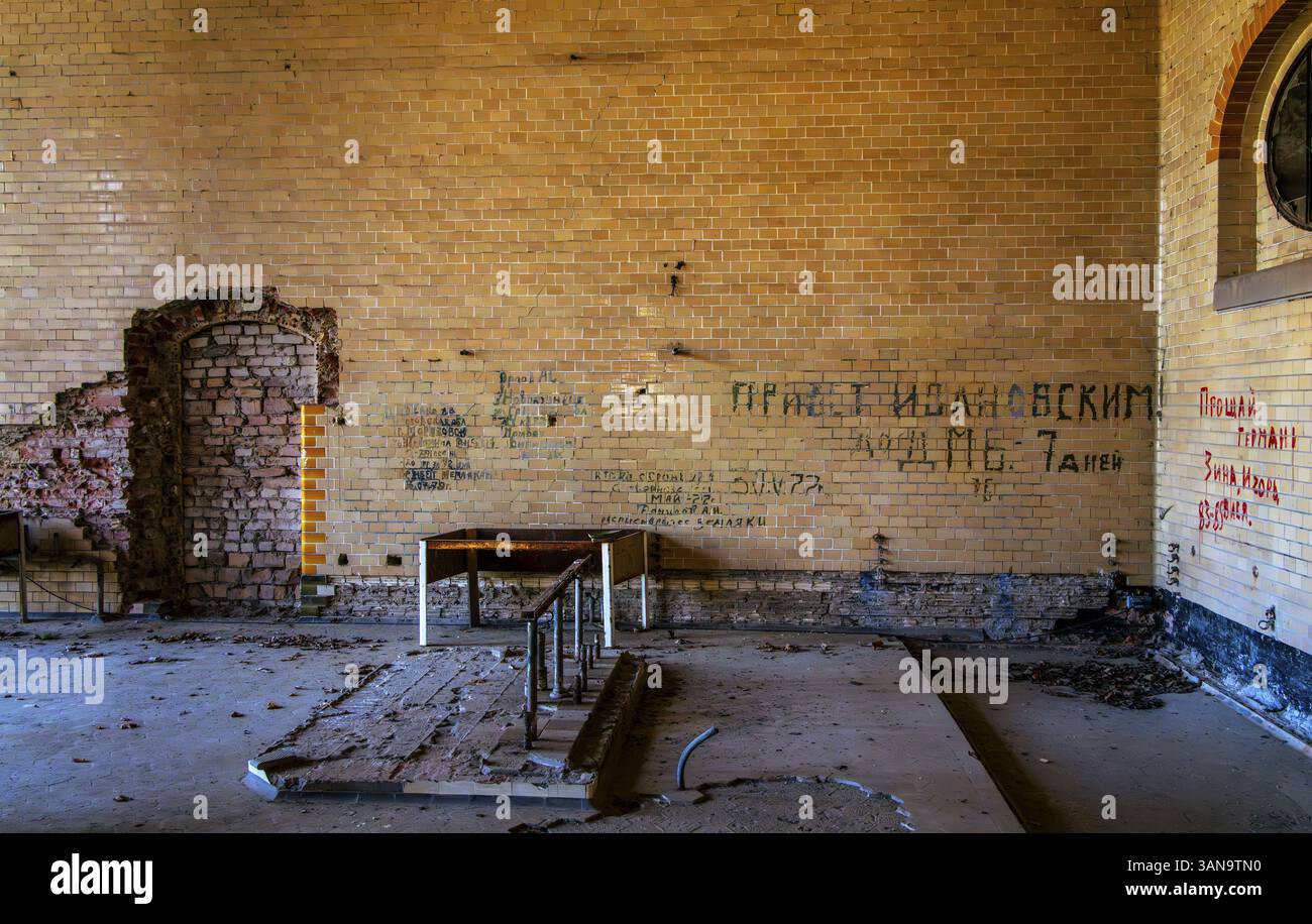 Interior view, former Alpine house on the historic site of the ...