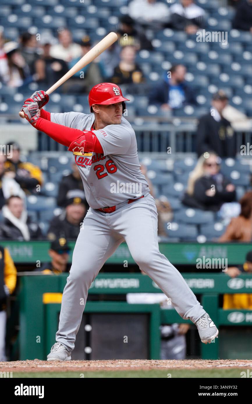 PITTSBURGH, PA - APRIL 09: St. Louis Cardinals first baseman Luken ...