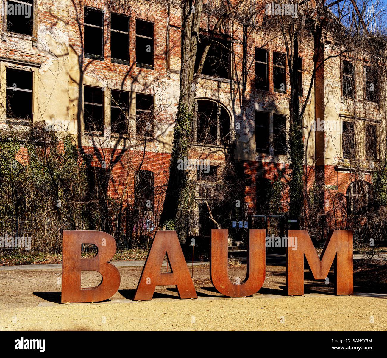 Art installation in front of the entrance to the former Alpenhaus ...