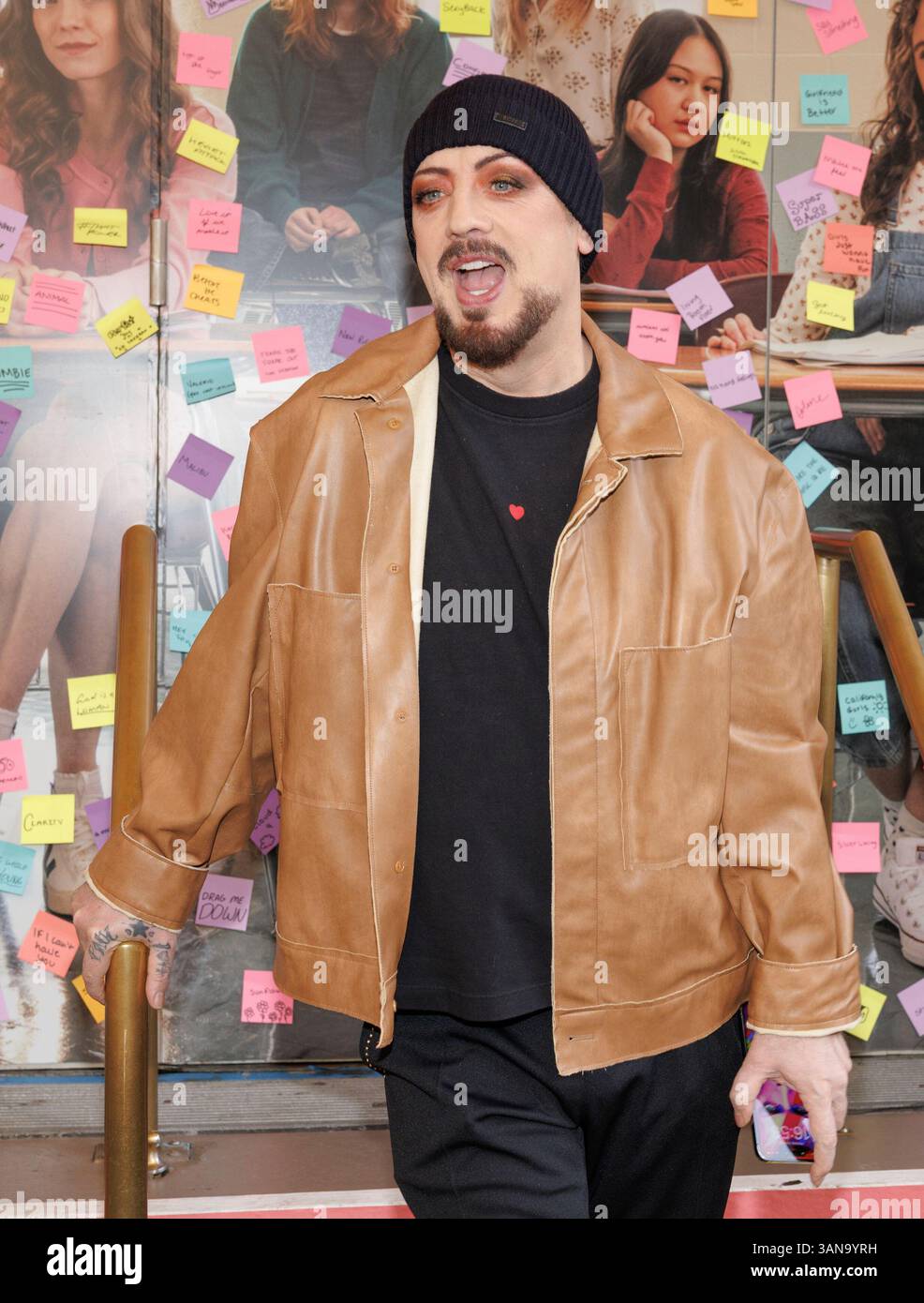 Boy George attends "John Proctor is the Villain" Broadway opening night ...