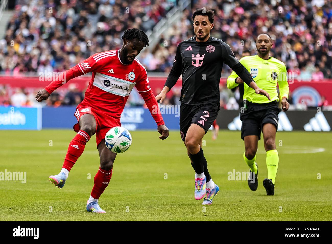 Chicago, IL, USA, 13 April 2025. Major League Soccer (MLS) Chicago Fire ...