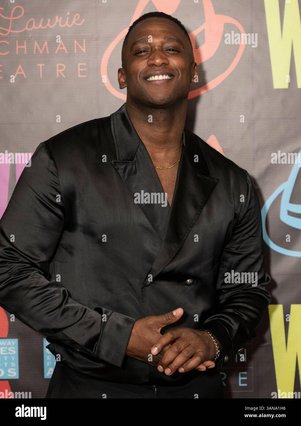 Jelani Remy attends reopening of Laurie Beechman Theatre in New York on ...