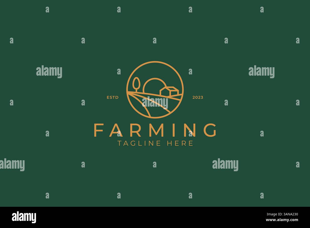 Nature Badge Logo Farm and Agricultural Sign Symbol Village Rural ...