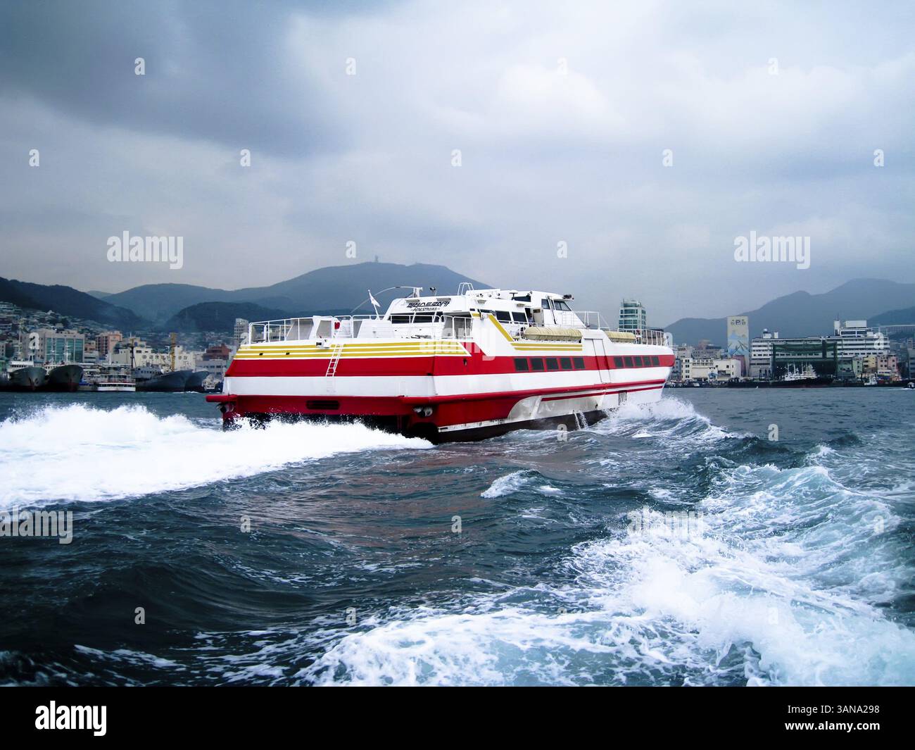 Fast ferry between Busan and Fukuoka Stock Photo - Alamy