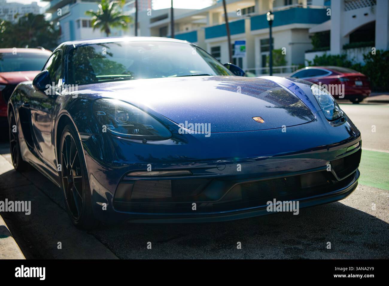 Miami, Florida, USA - December 17, 2024: Porsche 718 Cayman G2 ...