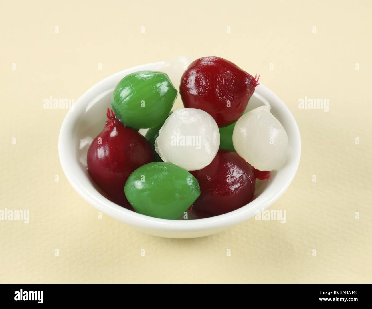 Different colored cocktail onions in a bowl ready to serve Stock Photo ...