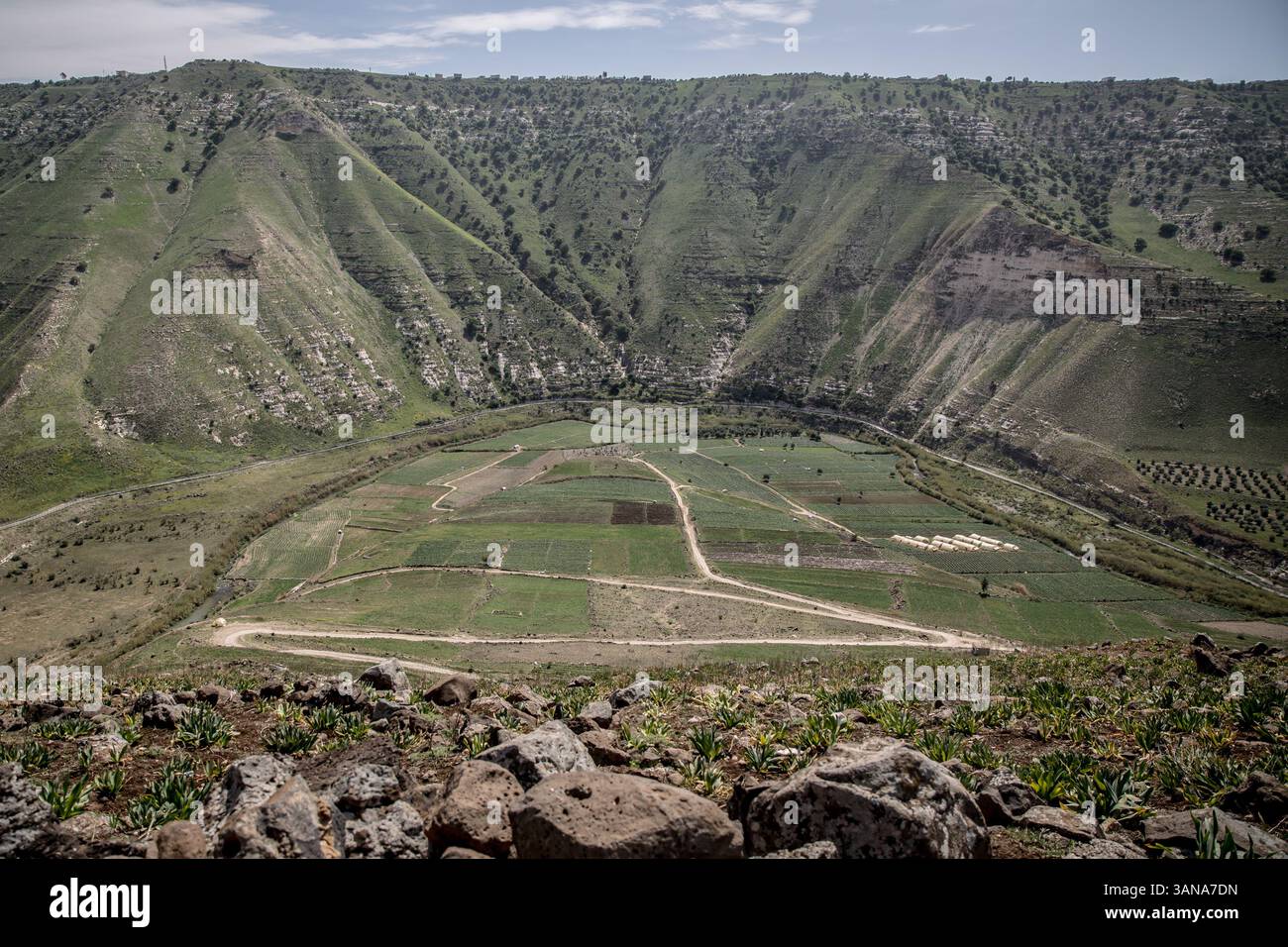 A view from farming land, beside the Syrian village of Koya, in the ...