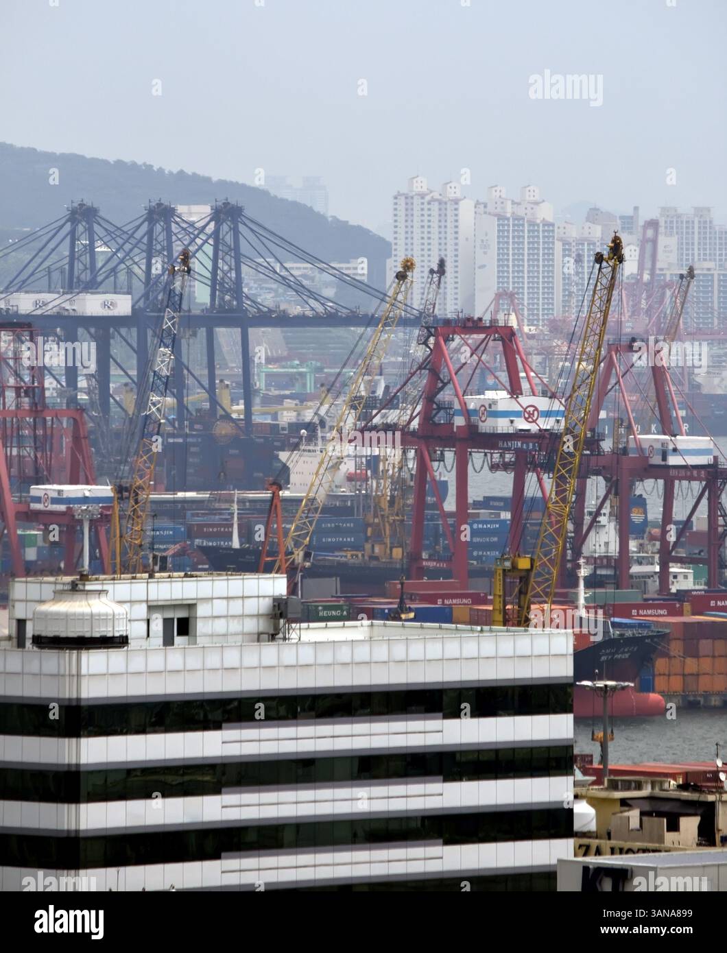 Busan port containers hi-res stock photography and images - Alamy