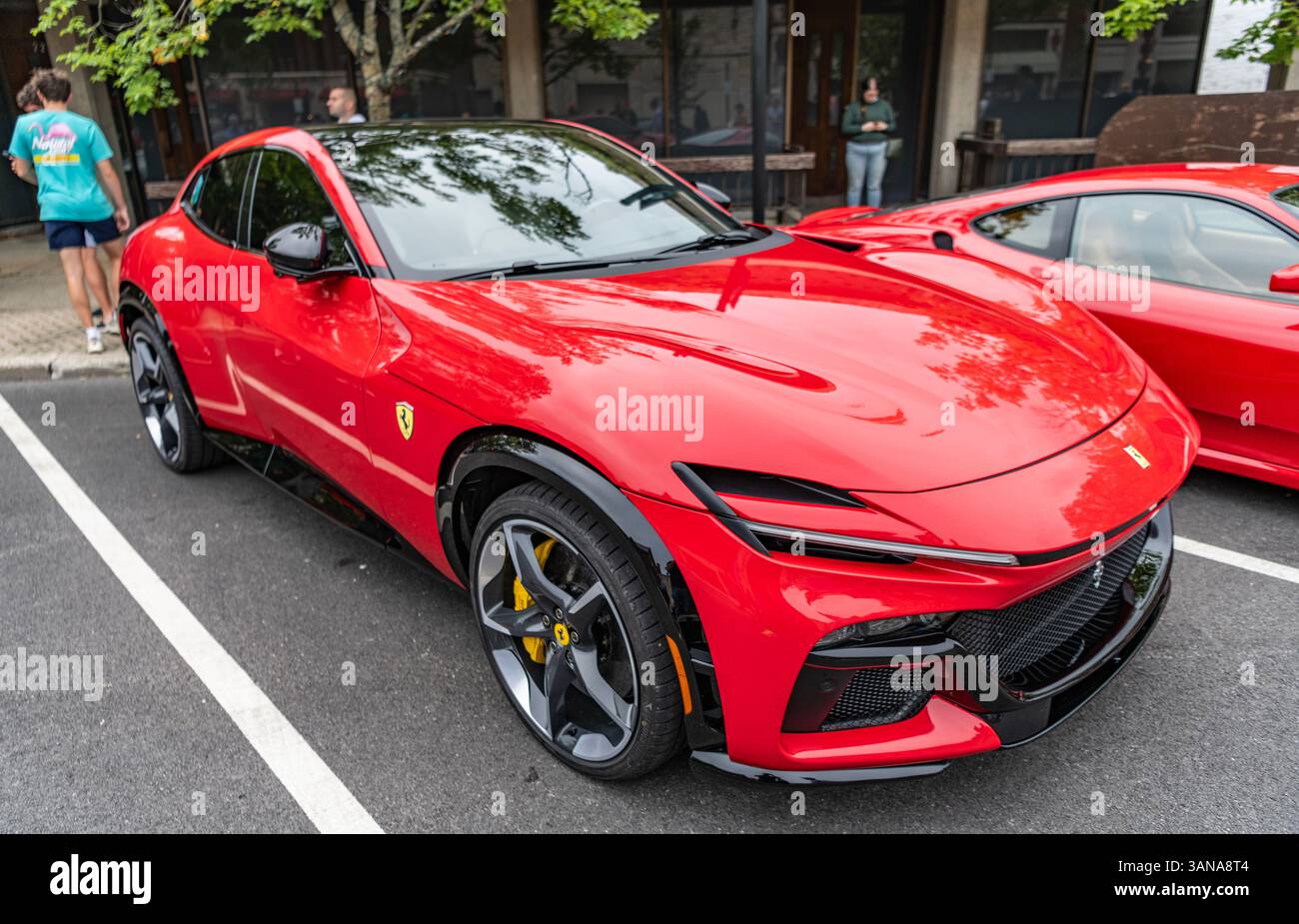 Chicago, Illinois - September 29, 2024: Ferrari Purosangue red color ...