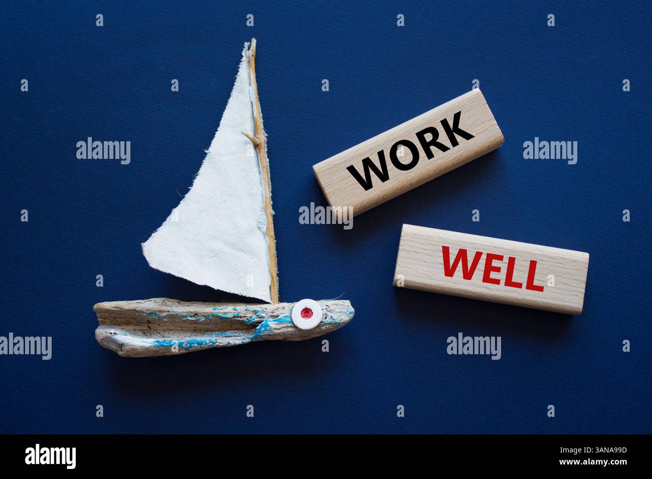 Work Well symbol. Concept word Work Well on wooden blocks. Beautiful ...