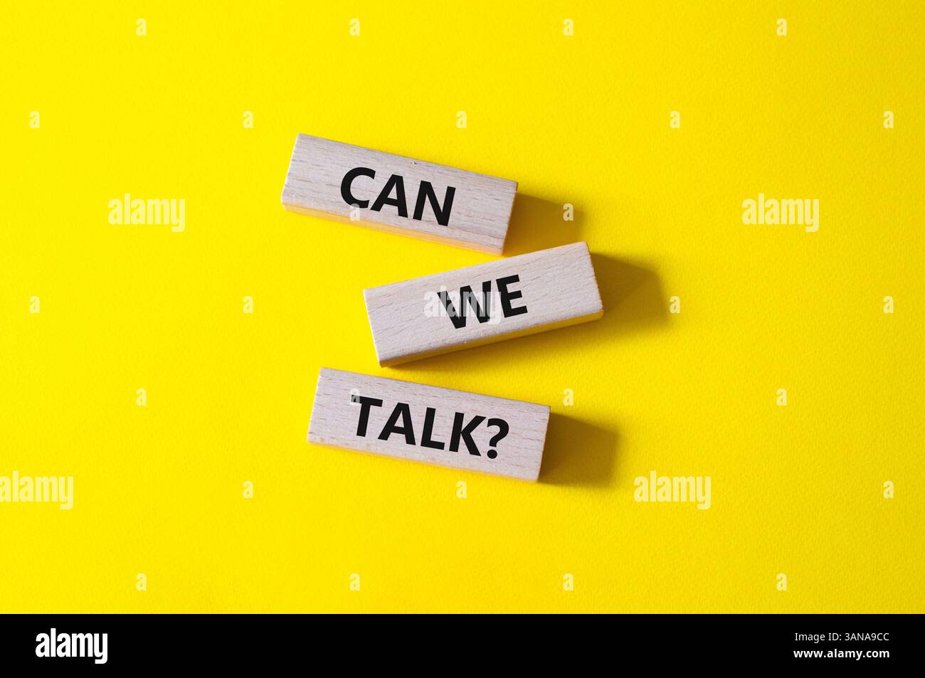 Can we talk symbol. Concept word Can we talk on wooden blocks ...