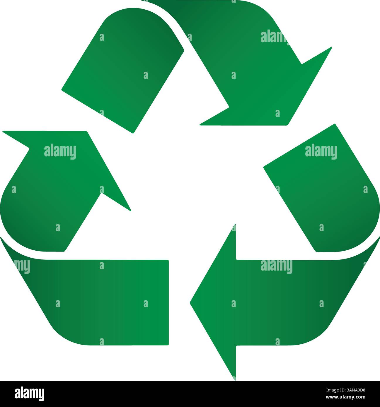 Green Recycle Symbol Silhouette Vector or Eco-Friendly Recycling Icon ...