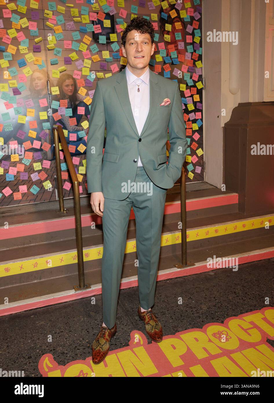 Gabriel Ebert attends "John Proctor is the Villain" Broadway opening ...