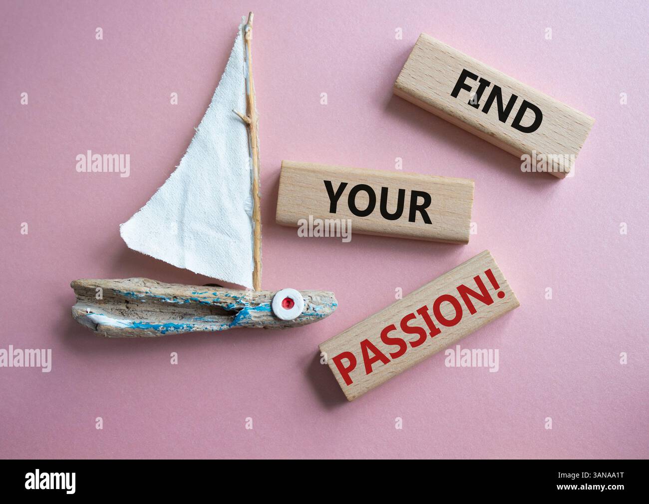 Find your passion symbol. Concept words Find your passion on wooden ...