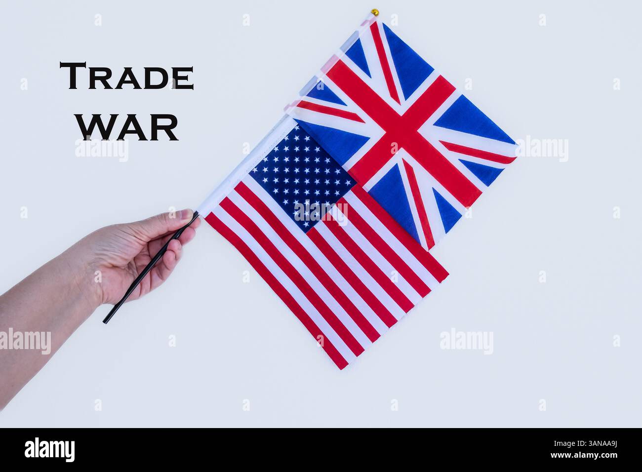 Economic Tariffs Concept. America tariffs on UK. Crisis, Trade and ...