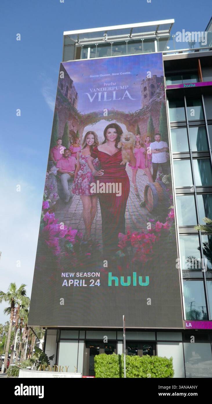 Los Angeles, California, USA 14th April 2025 Vanderpump Villa Billboard ...