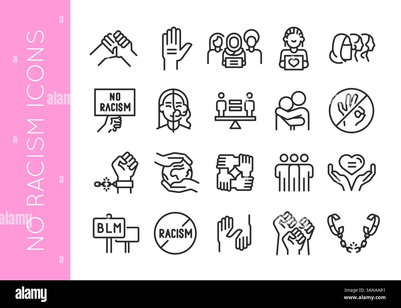 No racism vector icon Stock Vector Images - Alamy