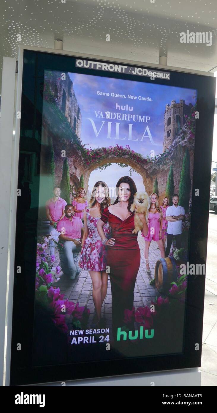 Los Angeles, California, USA 14th April 2025 Vanderpump Villa Bus Stop ...