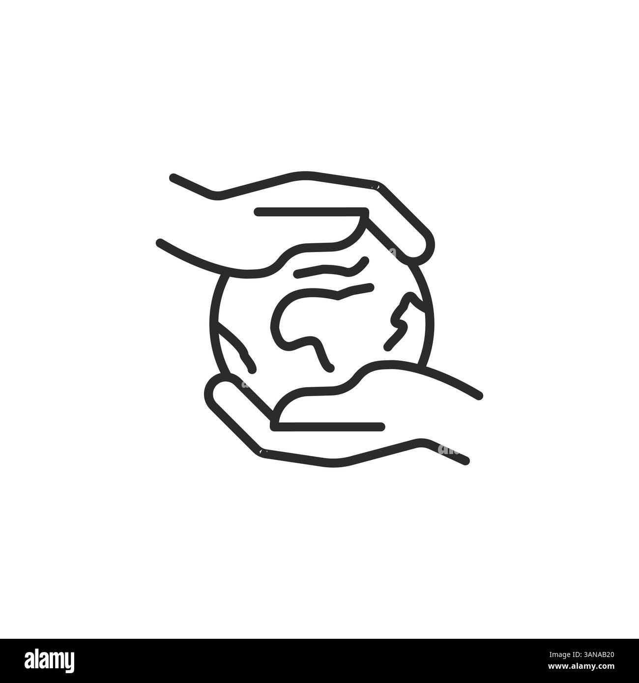 Hands holding Earth icon Stock Vector Image & Art - Alamy