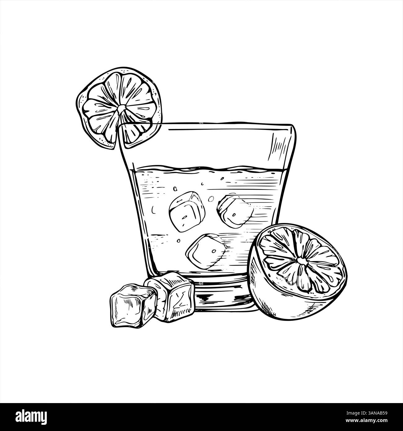 Tequila soda in hand Black and White Stock Photos & Images - Alamy