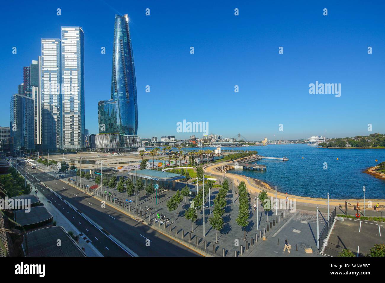 The new suburb of Barangaroo on Hickson Road in Sydney, Australia, seen ...