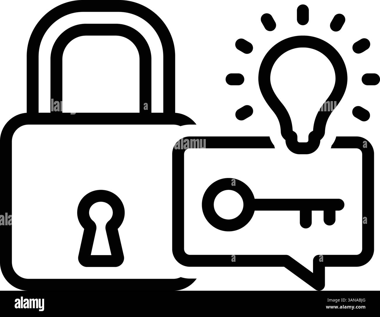 Solution problem solving vector Black and White Stock Photos & Images ...