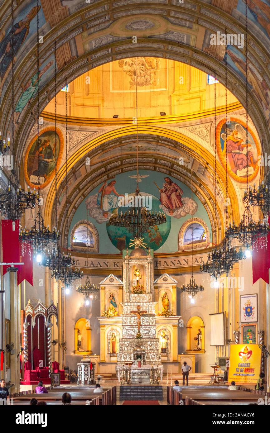 Main altar and retable of Lipa Cathedral in Batangas, Philippines Stock ...