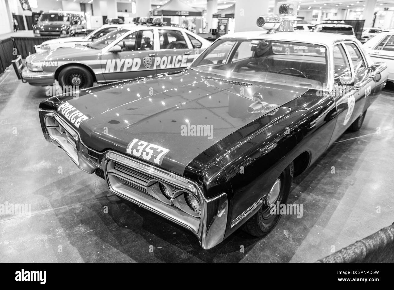 New York City, USA - March 27, 2024: Plymouth Fury vintage police car ...