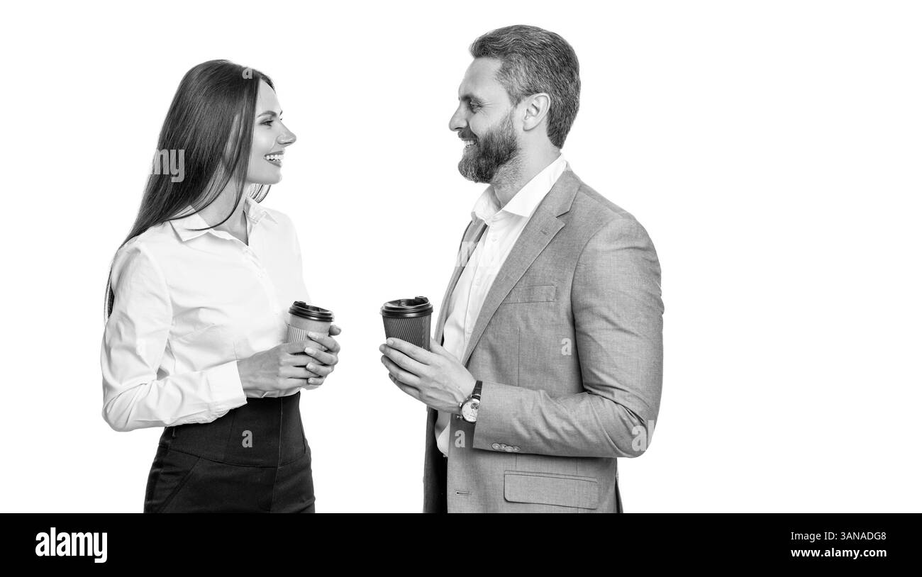 business coffee meeting. business colleague at coffee break isolated on ...