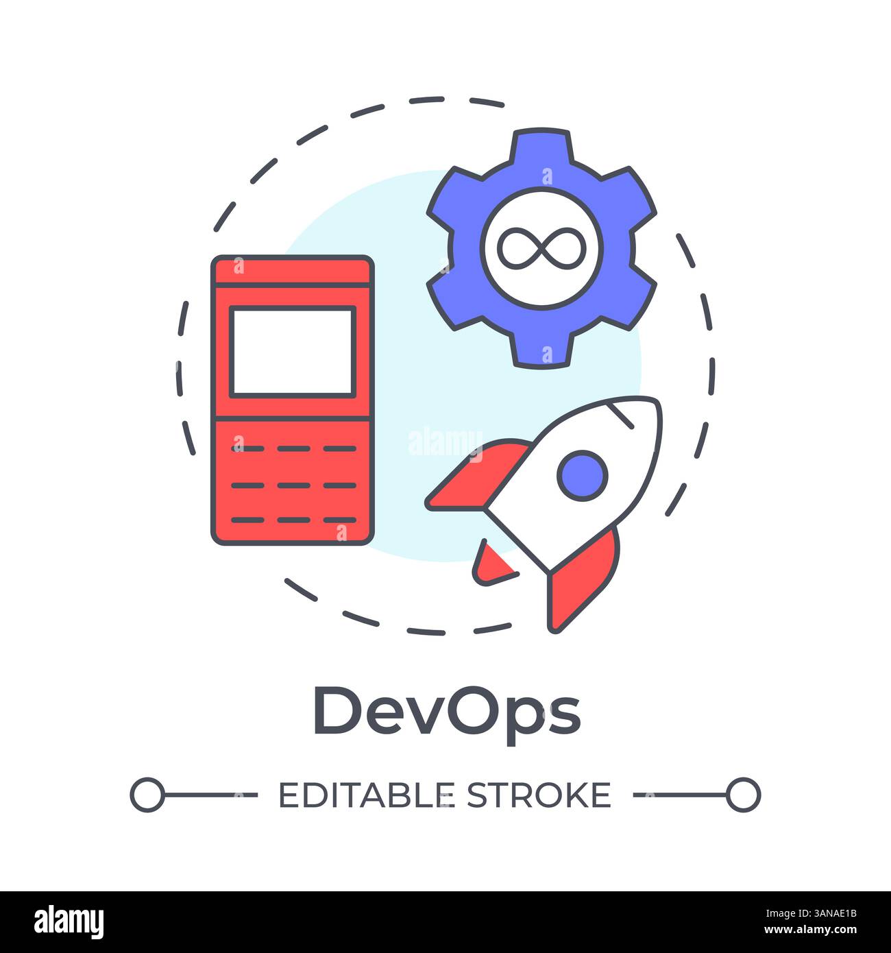 Devops concept web development Cut Out Stock Images & Pictures - Alamy