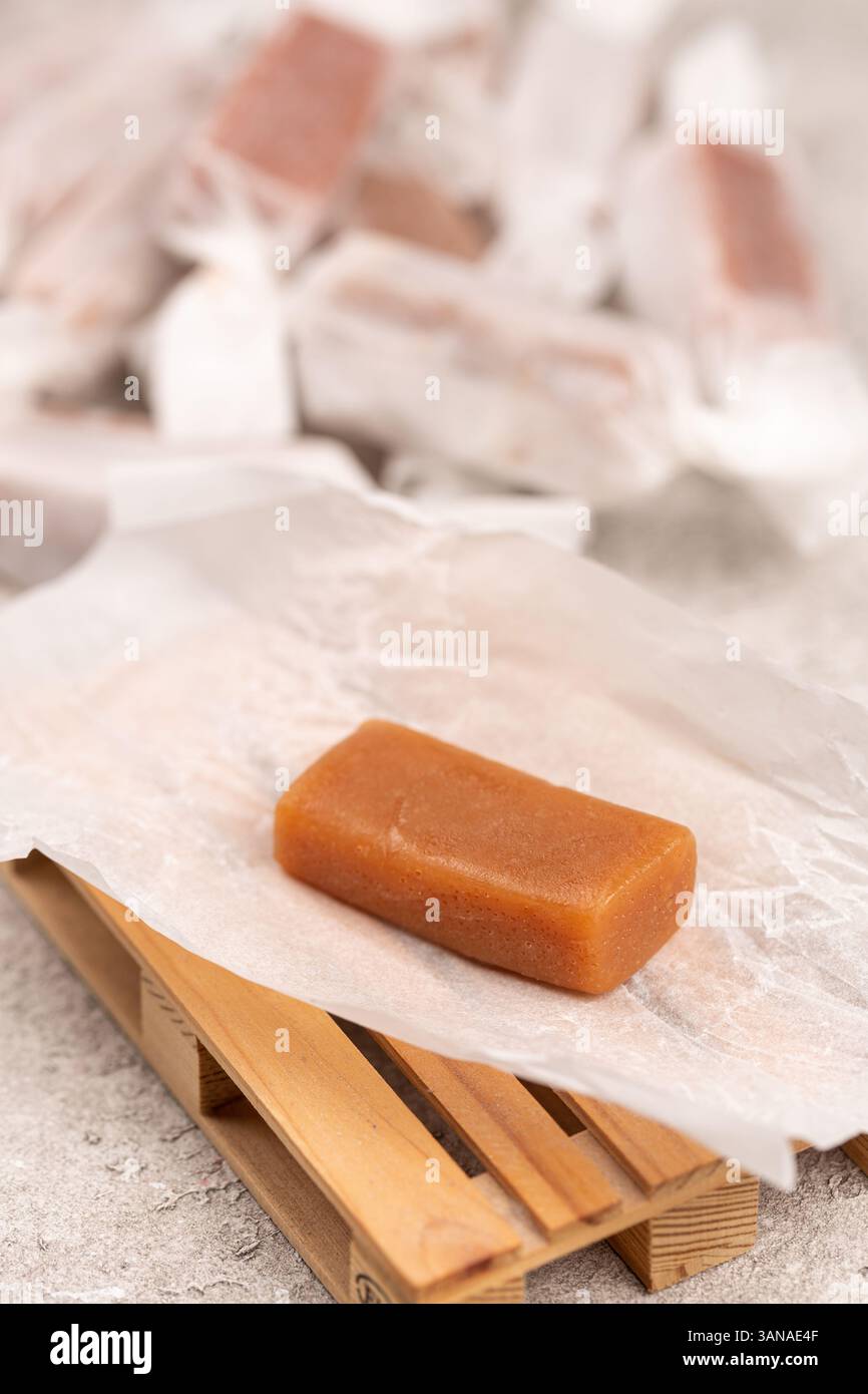 Handmade toffee, creamy taste, close-up Stock Photo - Alamy