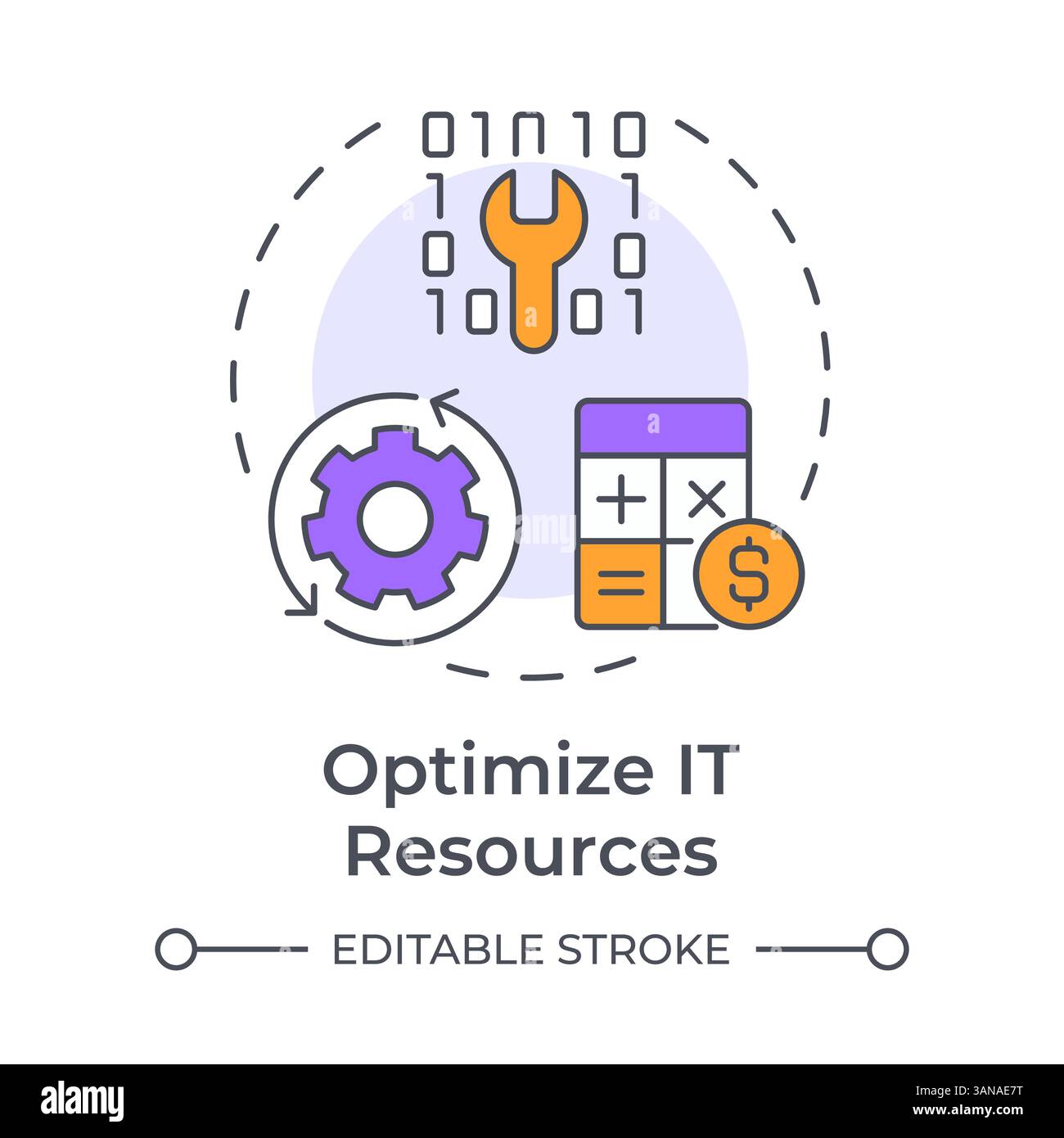 Optimize it resources multi color concept icon Stock Vector Image & Art ...