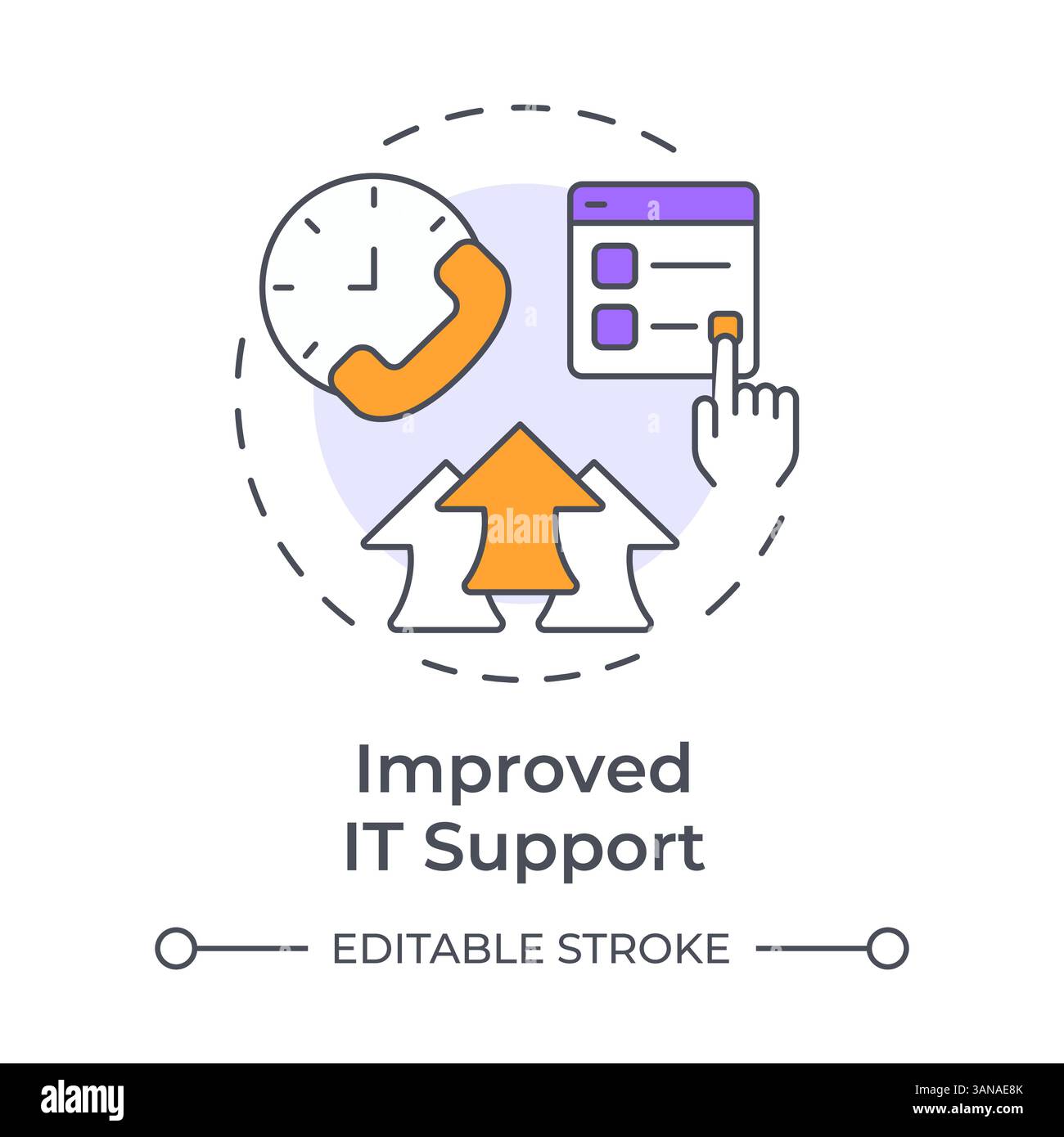 Improved it support multi color concept icon Stock Vector Image & Art ...