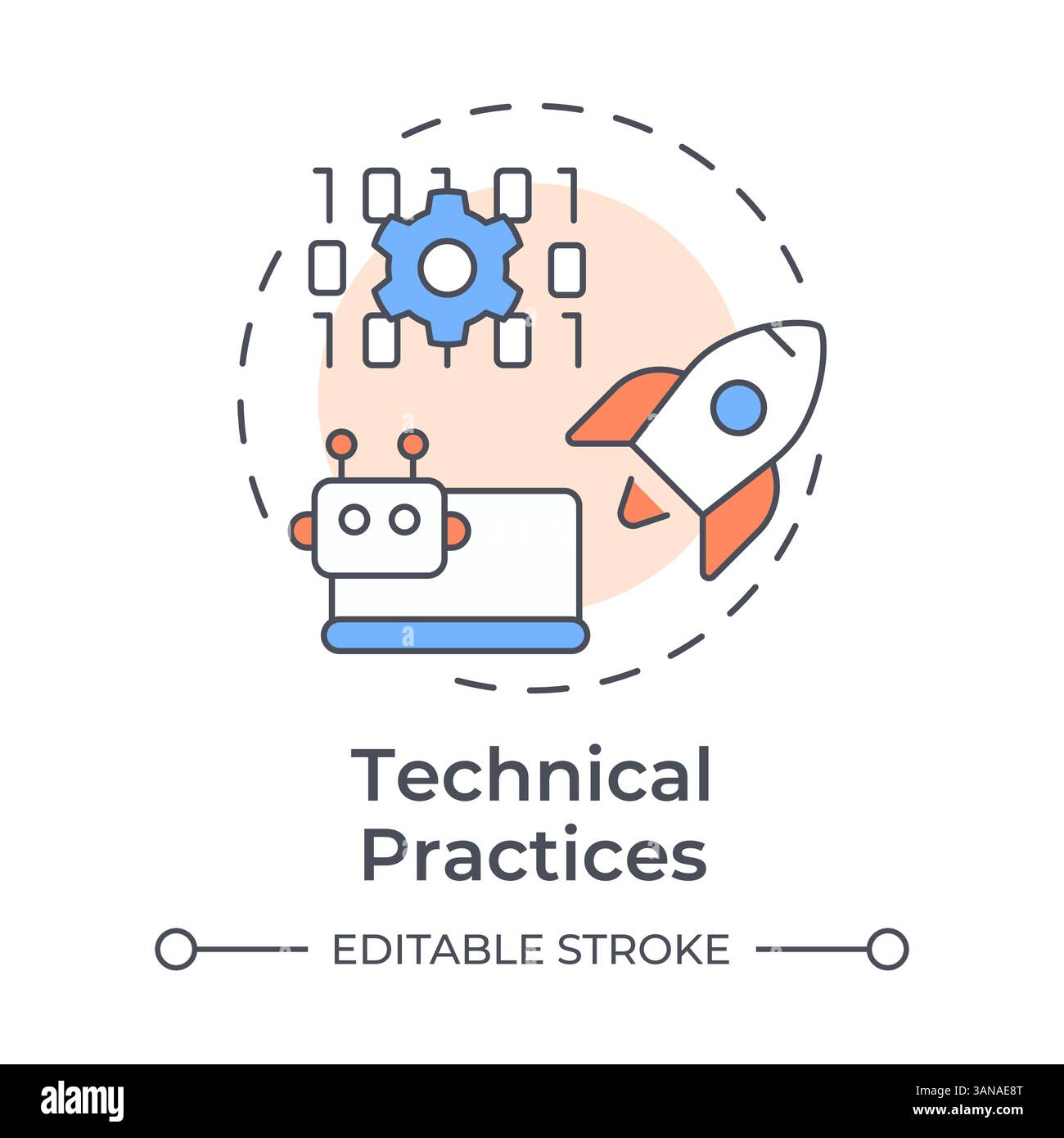 Technical practices multi color concept icon Stock Vector Image & Art - Alamy